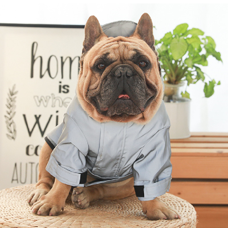 Reflective Dog Raincoat French Bulldog Clothes Bic... – Grandado
