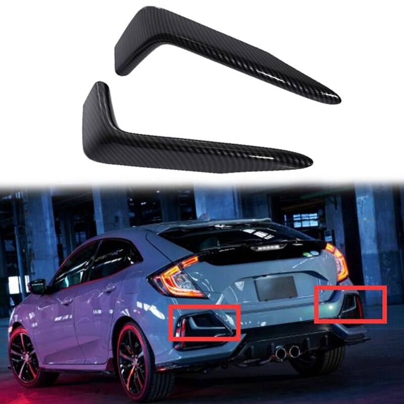Til honda civic hatchback bil kulfiber bag tågelyg... – Grandado