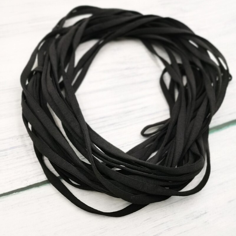 1-100M 5MM Black Elastic Band goma elastica Rubber... – Grandado