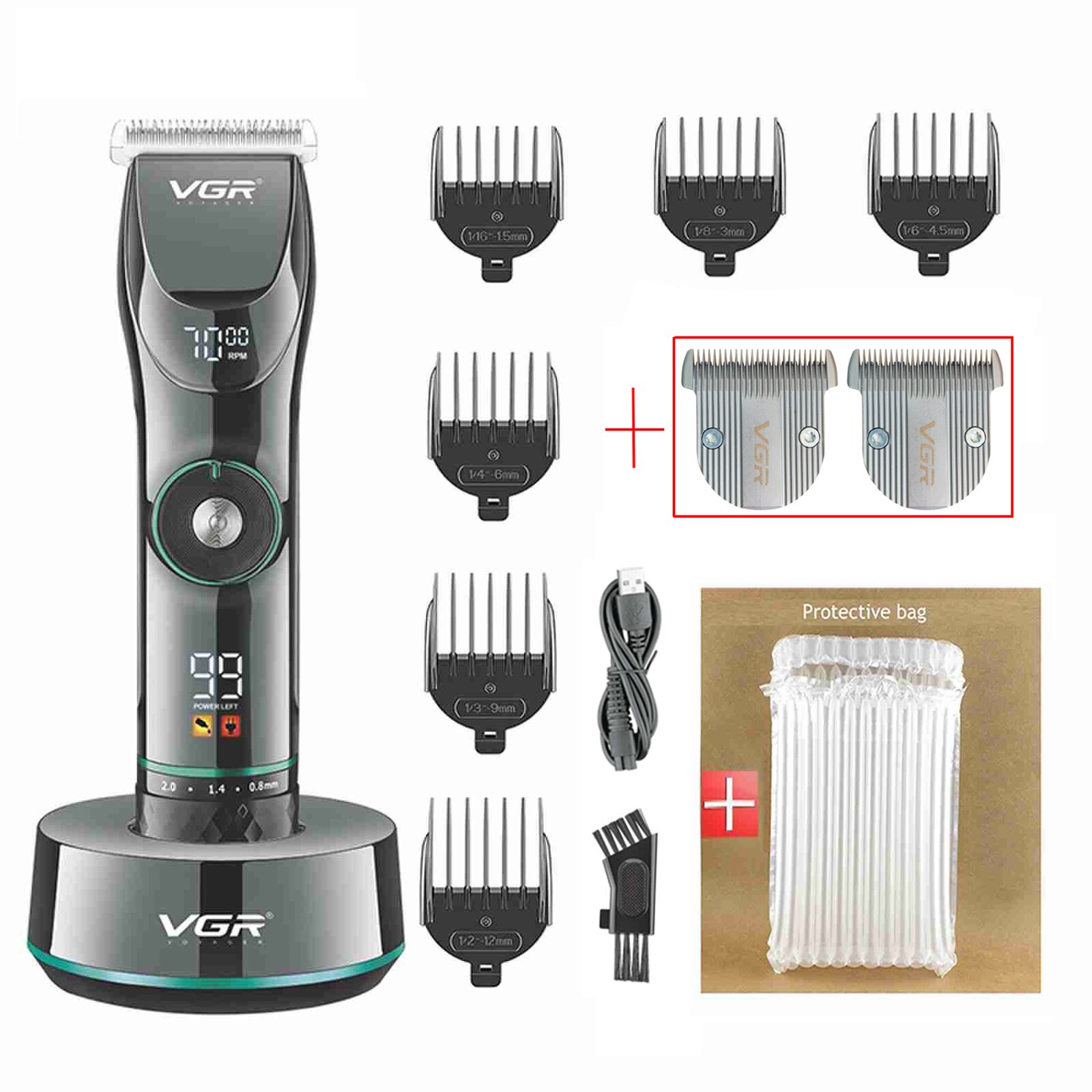 Cordless 15 Speed Adjustable Hair Trimmer For Men ... – Vicedeal