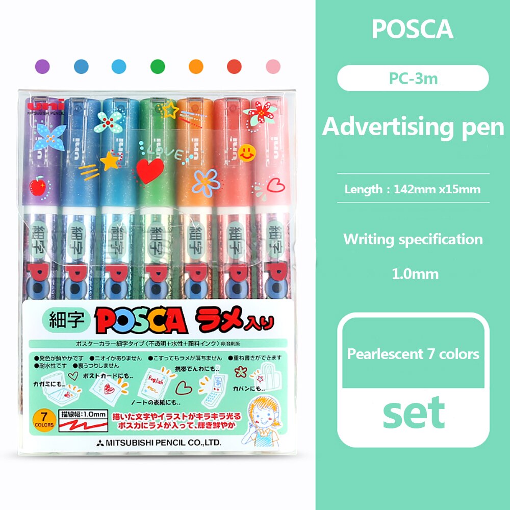 UNI POSCA Marker Pen Set PC-1M/PC-3M Painted Graff... – Grandado