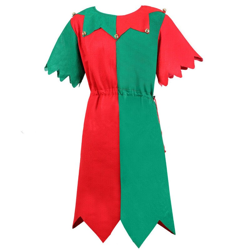 Christmas Elf Costume Adult Ruffled Collar Short S... – Grandado