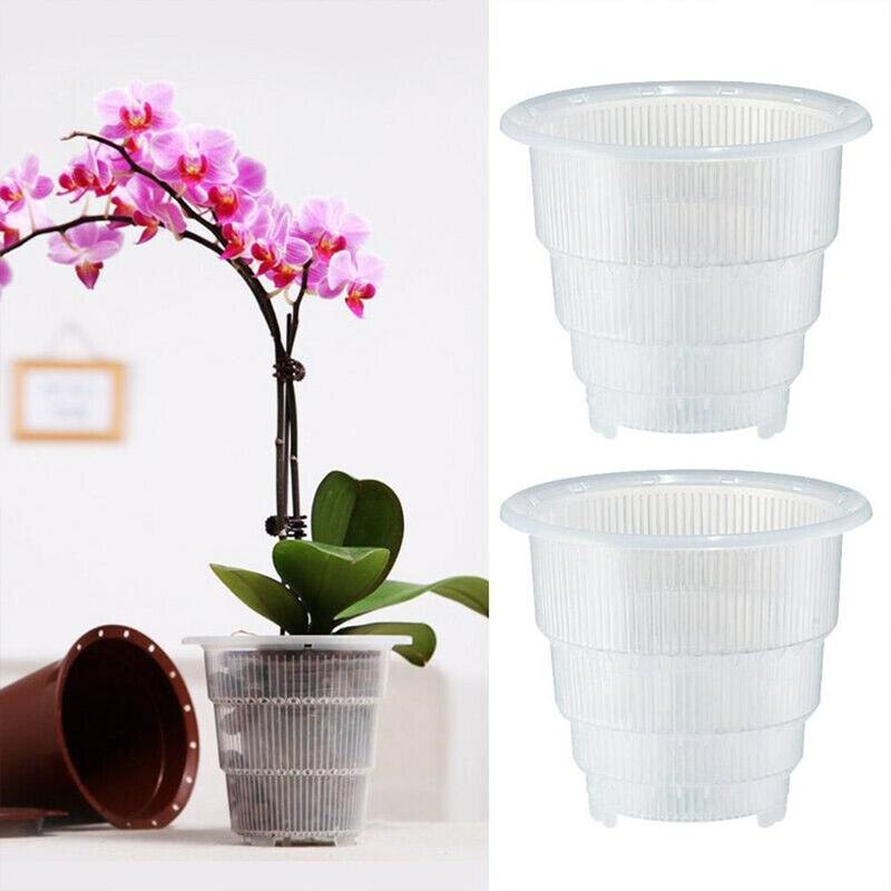7 Inch Mesh Pot PP Clear Orchid Flower Container P... – Grandado