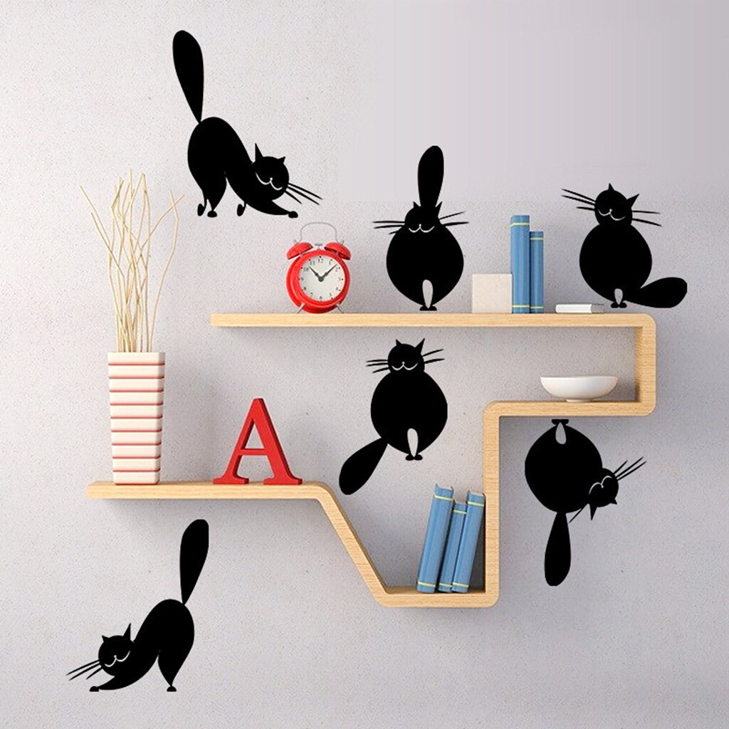 Cute Cat Theme Family Room Window Wall Mural Decor... – Vicedeal
