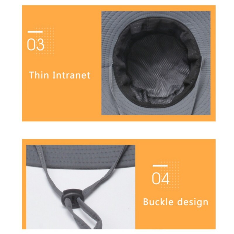 Summer Breathable Sunscreen Hats Outdoor Wide Brim... – Grandado