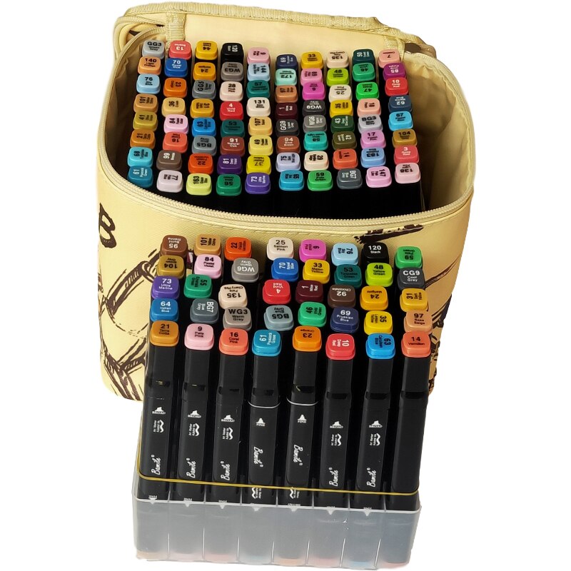 30/40/60/80/168 Color Art Markers Set Dual Headed ... – Grandado
