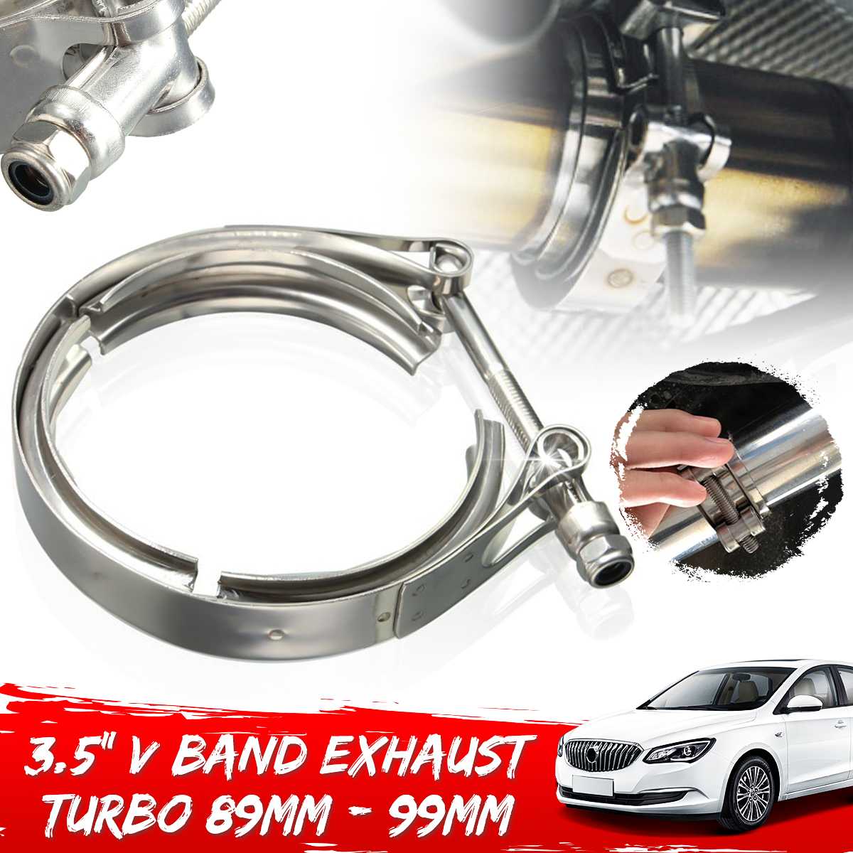 304 Stainless Steel 3.5" V band Clamp 3.5Inch V-ba... – Grandado