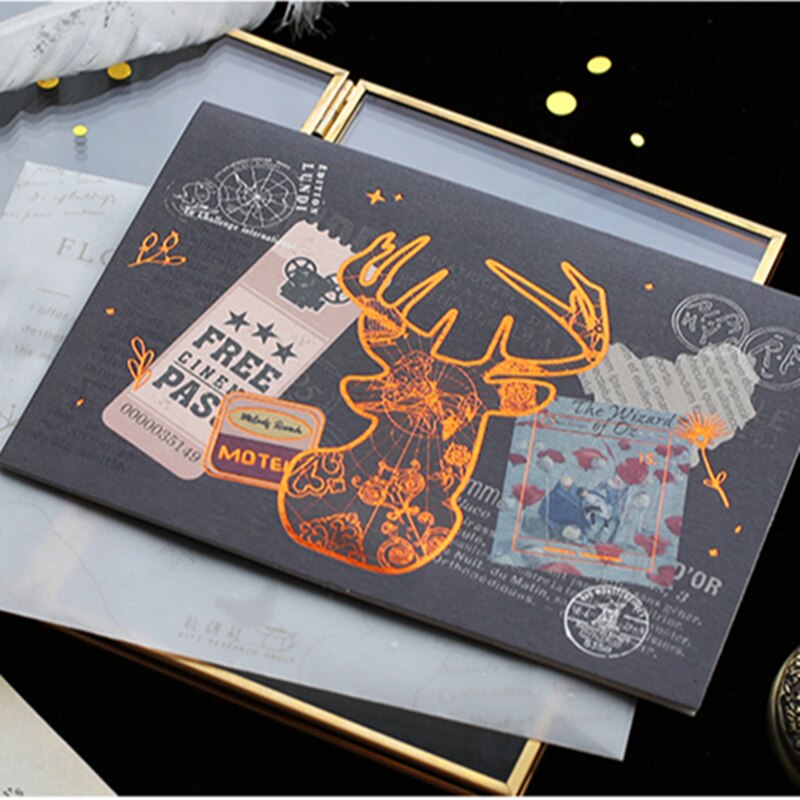 ERAL gold printing greeting card Set of 8 A, Retro... – Grandado