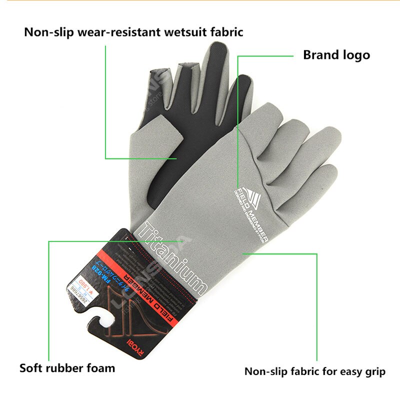 RYOBI Winter Fishing Gloves Titanium Coated Gloves... – Grandado