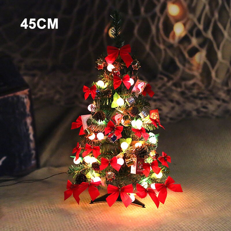 Bord julgran mini jul tall set med led ljusslingor... – Grandado