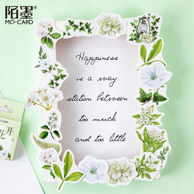 46 pcs/lot gardenia flower mini paper sticker deco... – Vicedeal