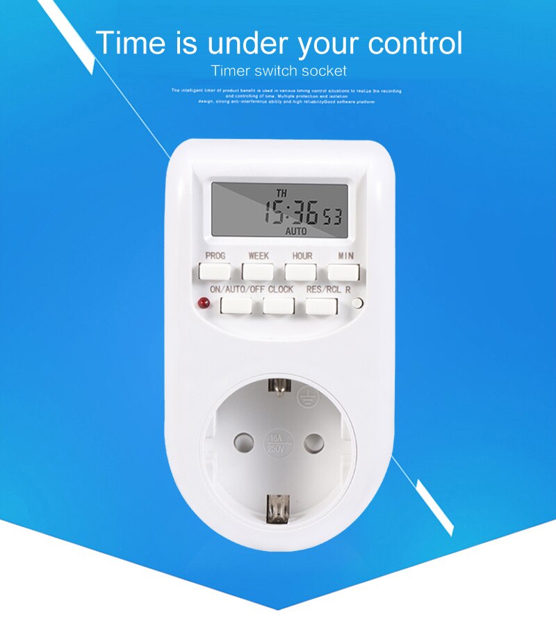 Digital Timer Electronic Switches EU Plug Socket K... – Vicedeal