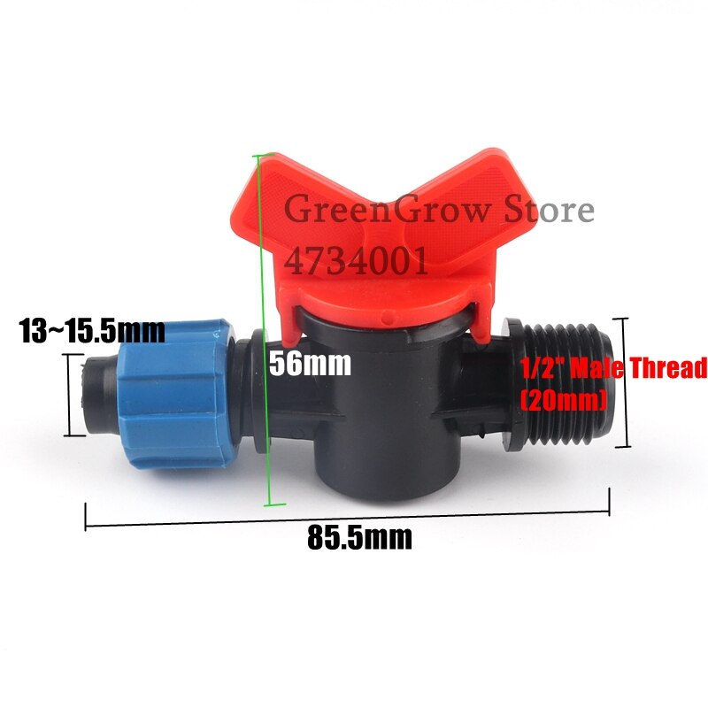 2 stk / mye blå 16mm drypp teip ventil vanning sys... – Grandado