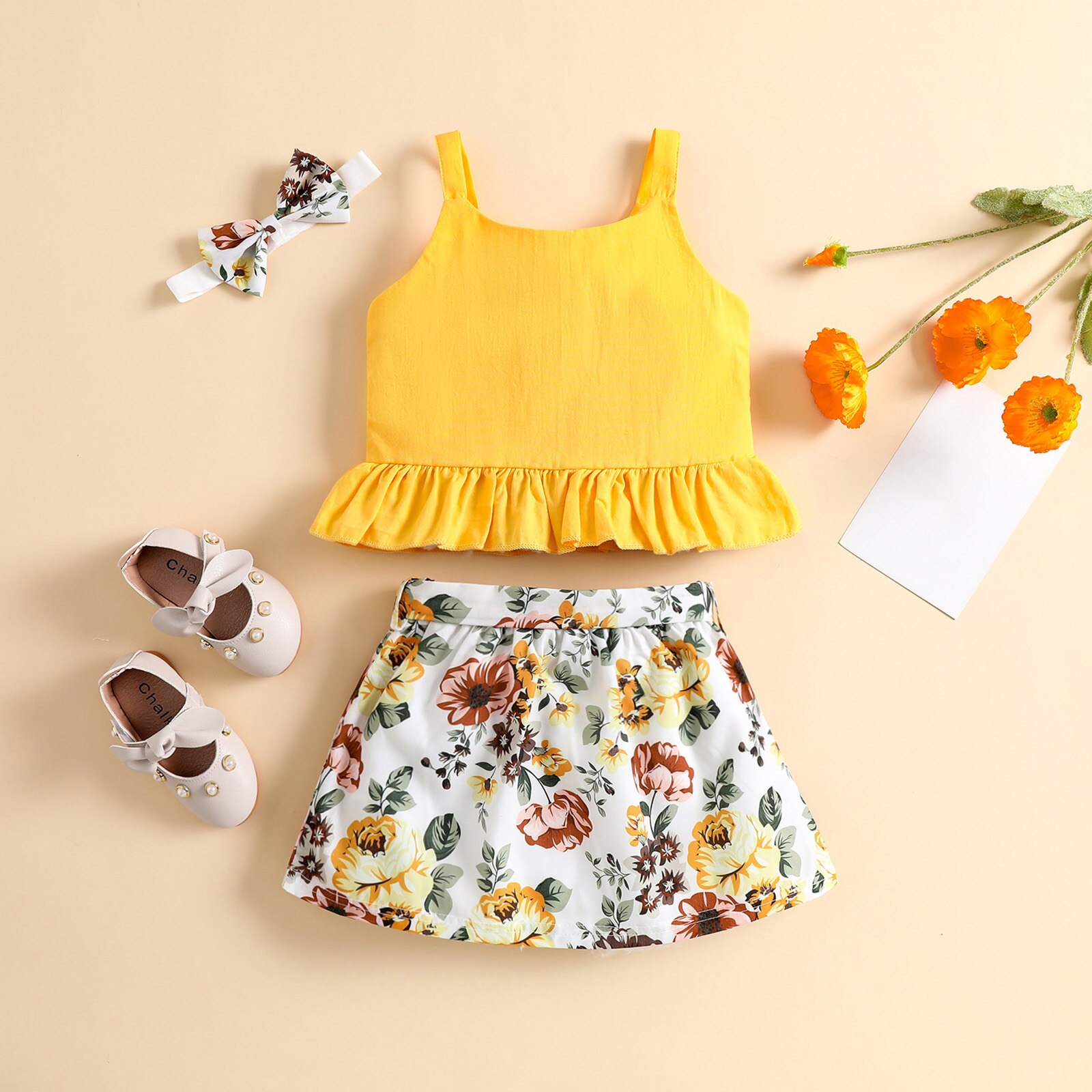 Citgeett Summer Kids Girls Outfits Solid Color But... – Grandado