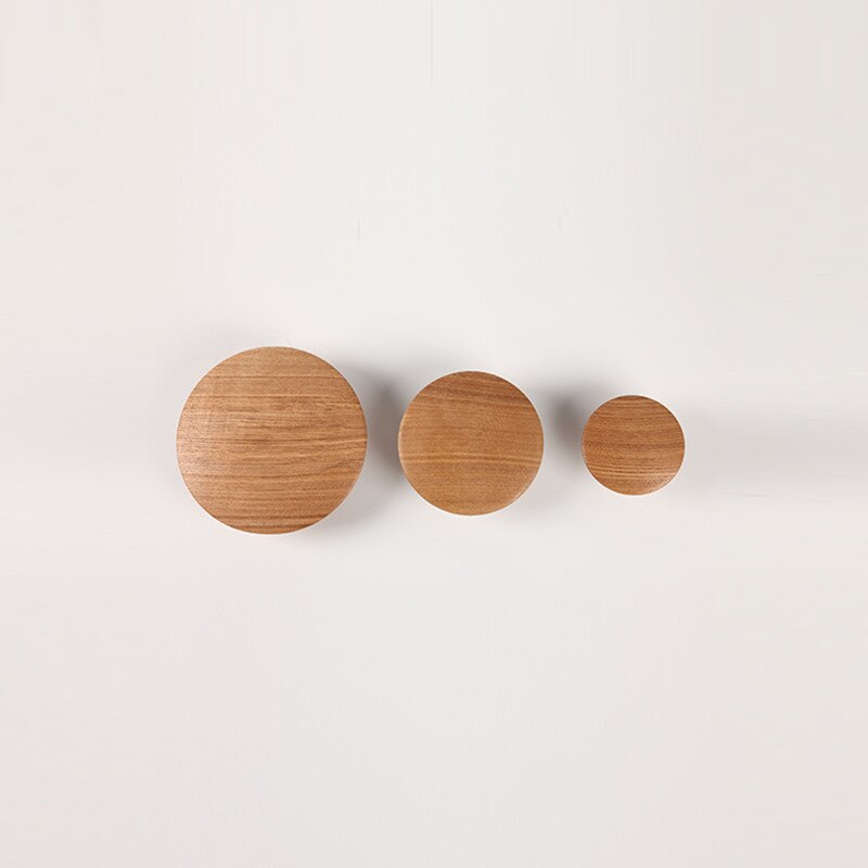 Modern round solid wood mushroom coat hook living ... – Grandado