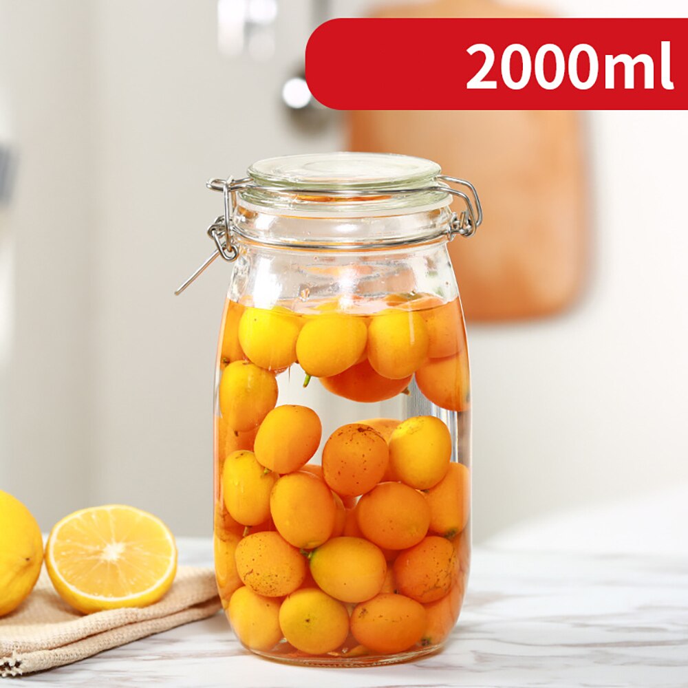 Airtight Clip Top Glass Storage Jars Very Large to... – Grandado