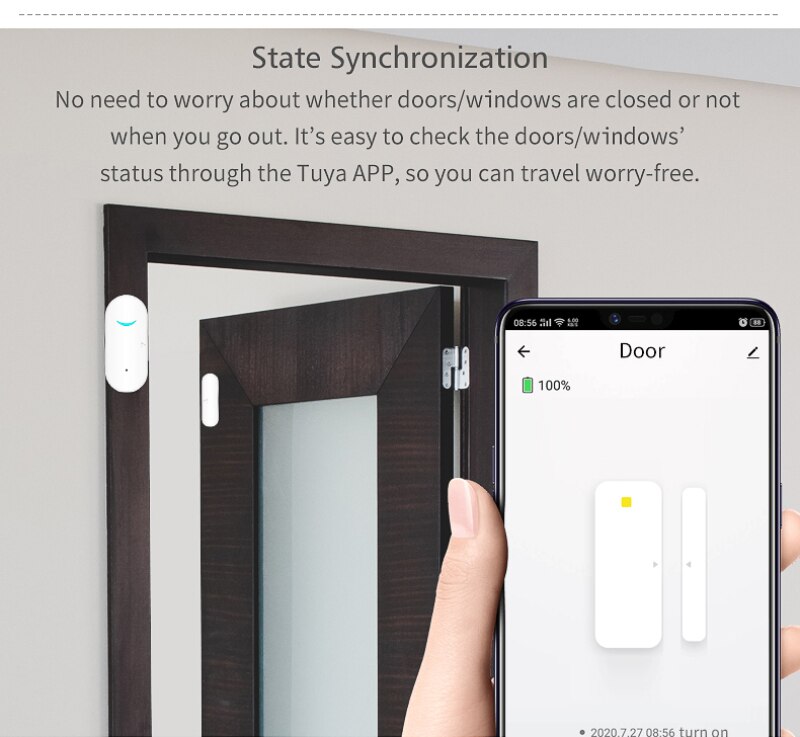 Tuya Smart WiFi Door Sensor Door Open/Close Detect... – Grandado