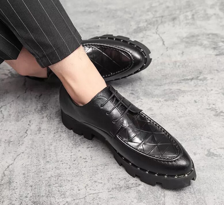 Men Shoes Pu Leather Business Shoe Handmade Casual... – Grandado