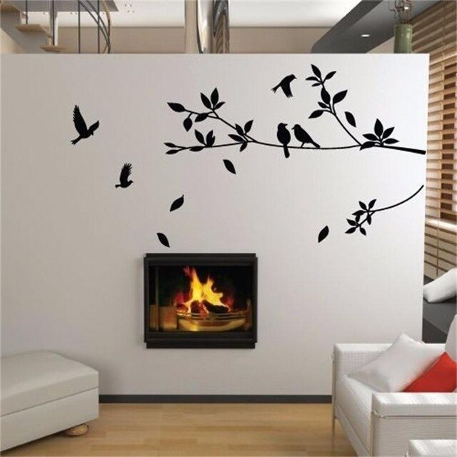 Creativity Tree Bird Vinyl Wall Sticker For Home W... – Grandado