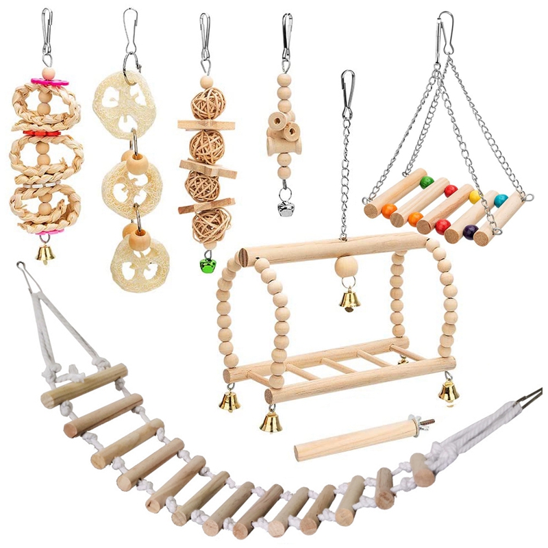 8 Packs Vogel Papegaai Swing Opknoping Speelgoed, ... – Vicedeal