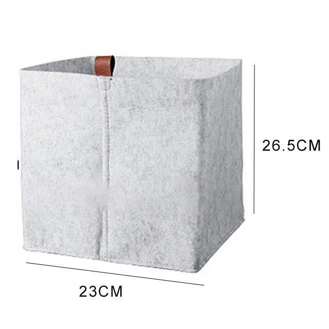 Square Felt Storage Basket Desktop Kid Toy Snack S... – Grandado