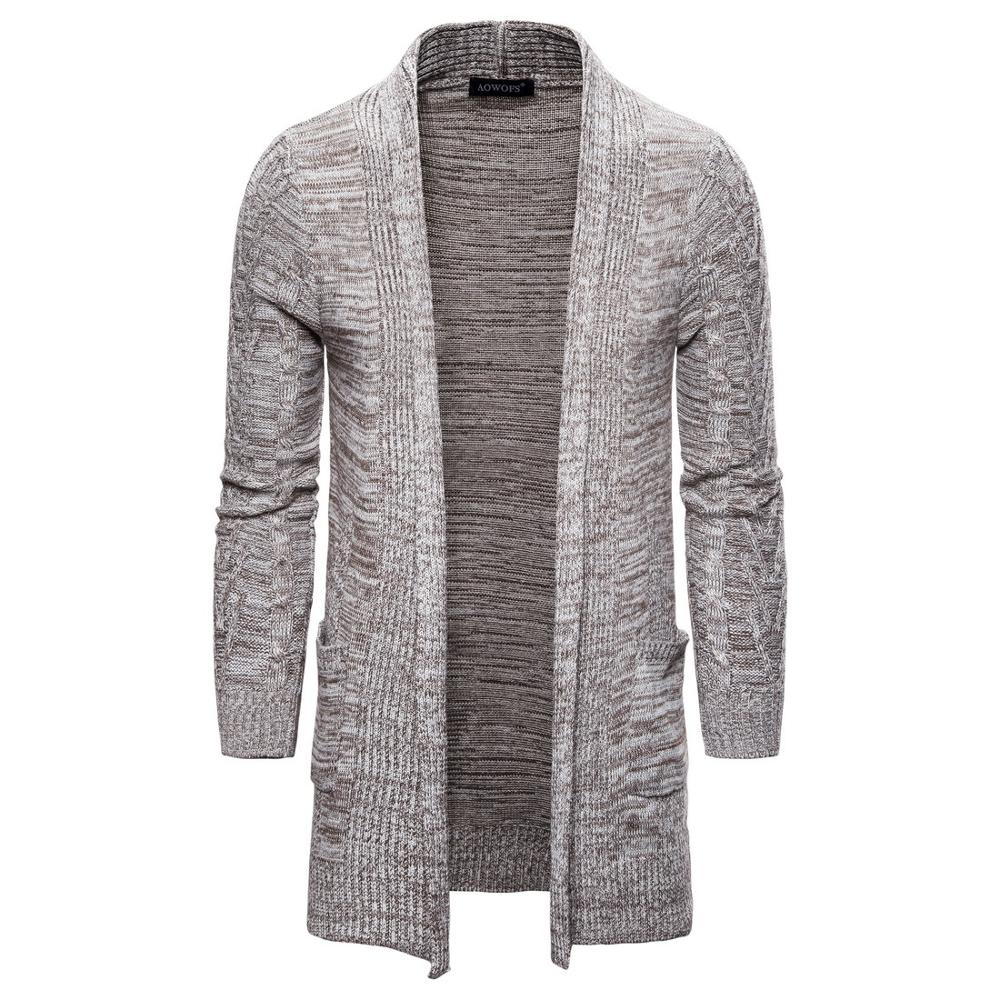 Mænds afslappet sweater frakker vinter mand lommer... – Vicedeal
