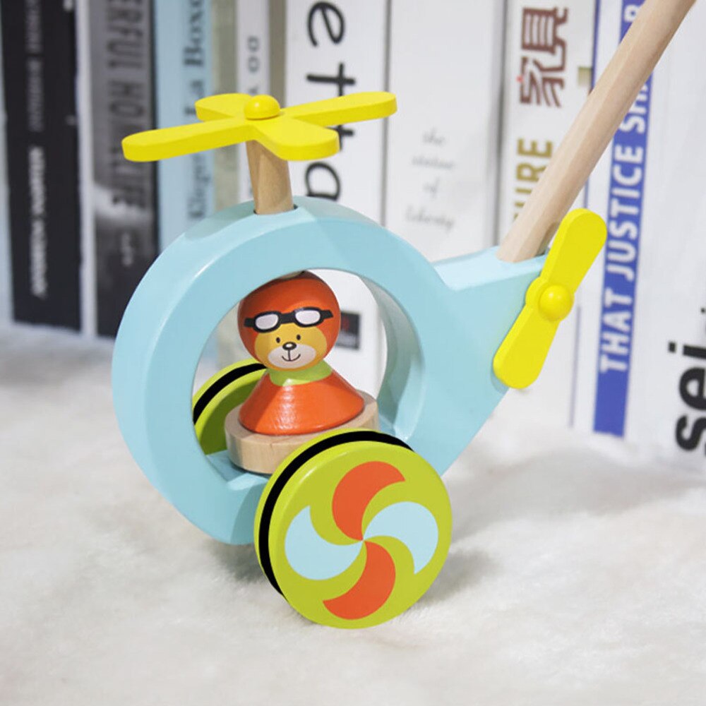 1Pc Educational Plaything Wooden Cart Toy Helicopt... – Vicedeal