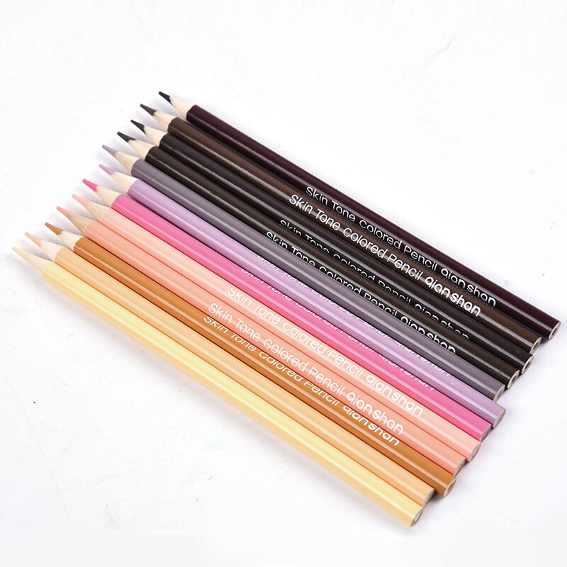 12 Colors Artist Drawing Pencil Set Skin Crayon De... – Vicedeal