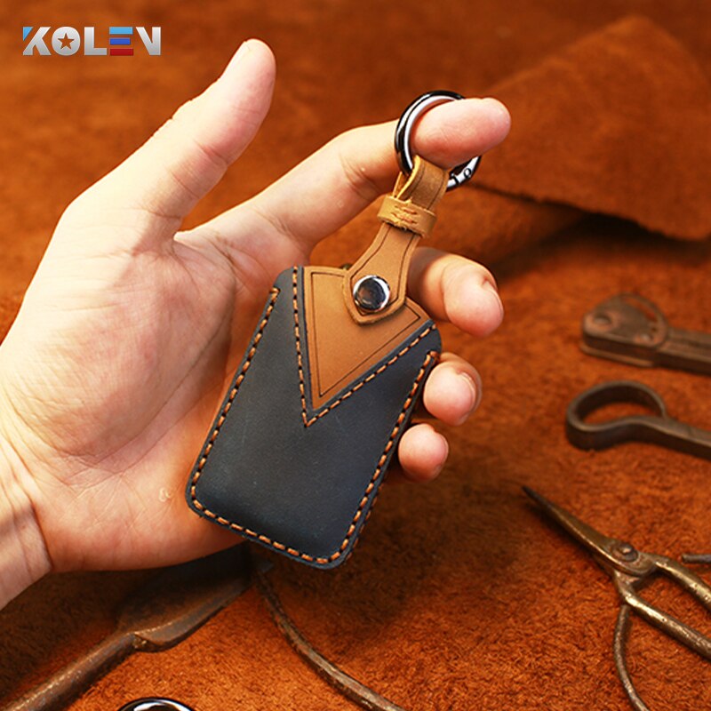 Leather Car Remote Key Case Cover Wallet Fob For Mazda 3 Alexa CX4 CX5 ...