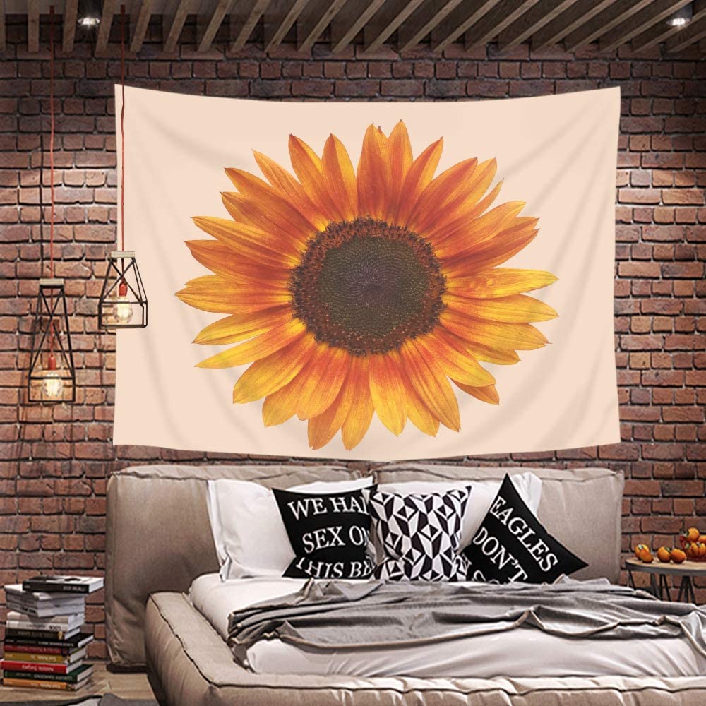 Yellow Sunflower Fresh Tapestry Spring Painting Fl... – Vicedeal