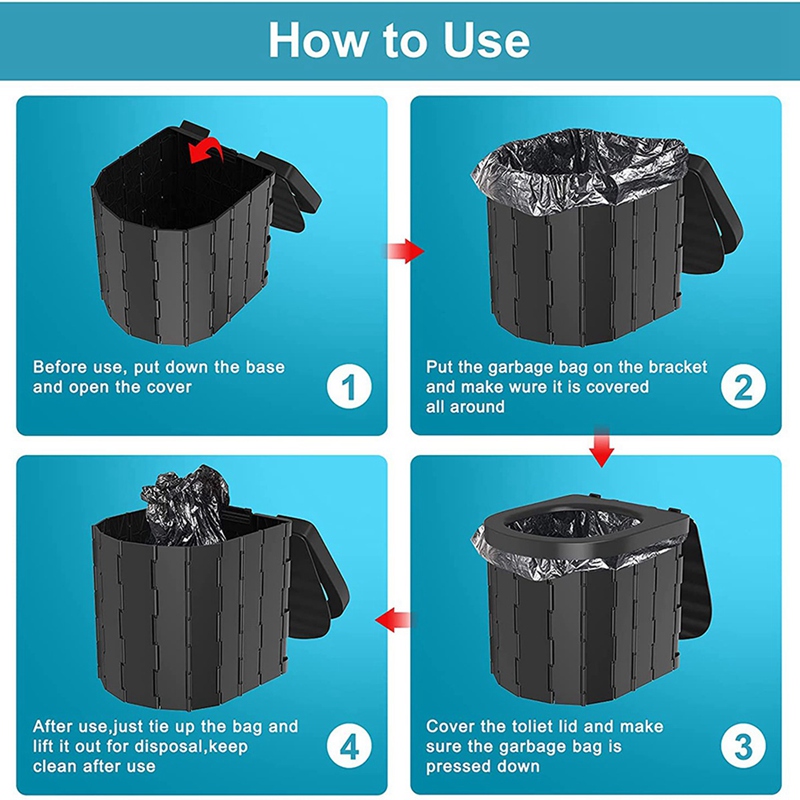 FBIL-Portable Toilet Folding Camping Toilet - Outd... – Grandado