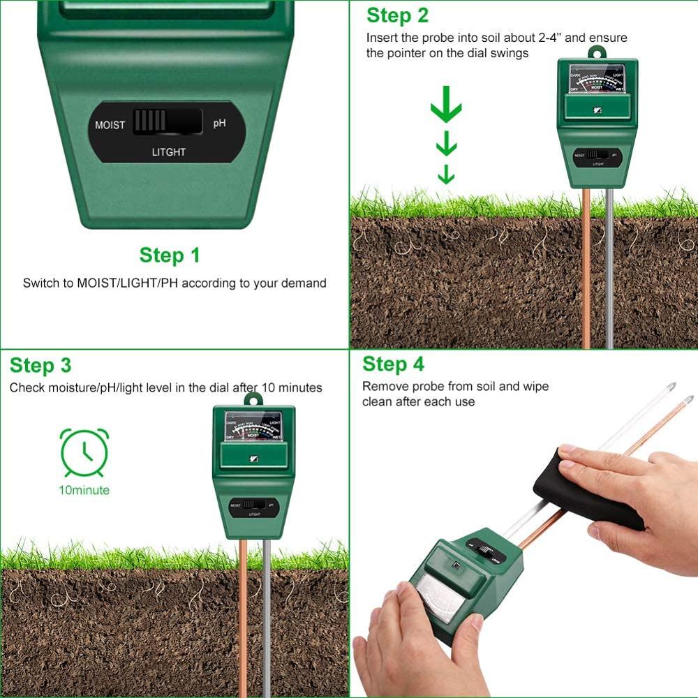 Soil Moisture Meter Plant Test - 3-in-1 Soil Test ... – Grandado