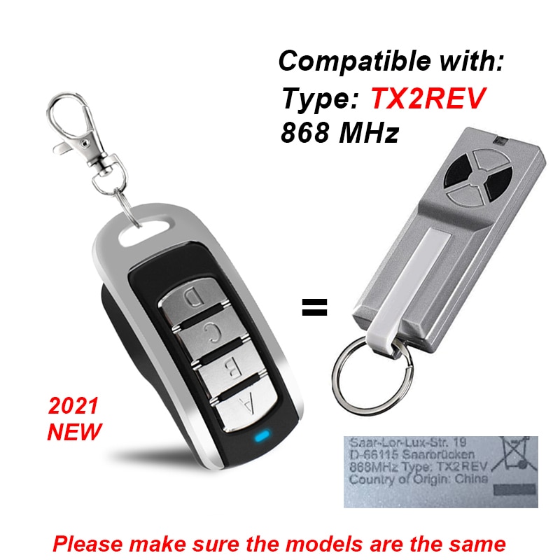 Chamberlain Liftmaster TX2REV TX4REV 868Mhz Garage... – Vicedeal