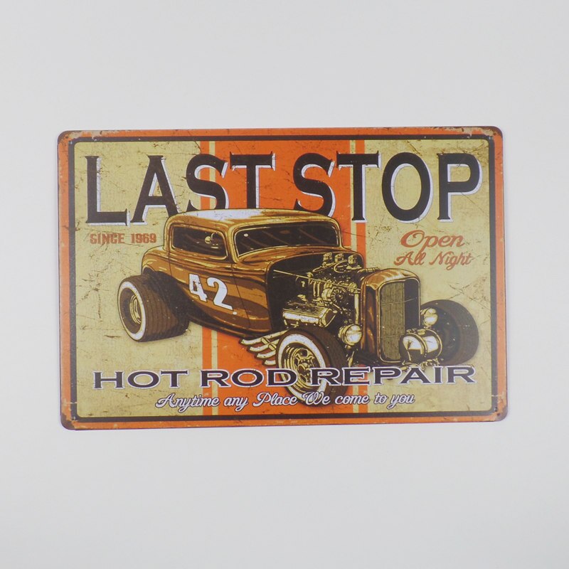 Parts And Service Garage Decor Vintage Metal Signs... – Grandado