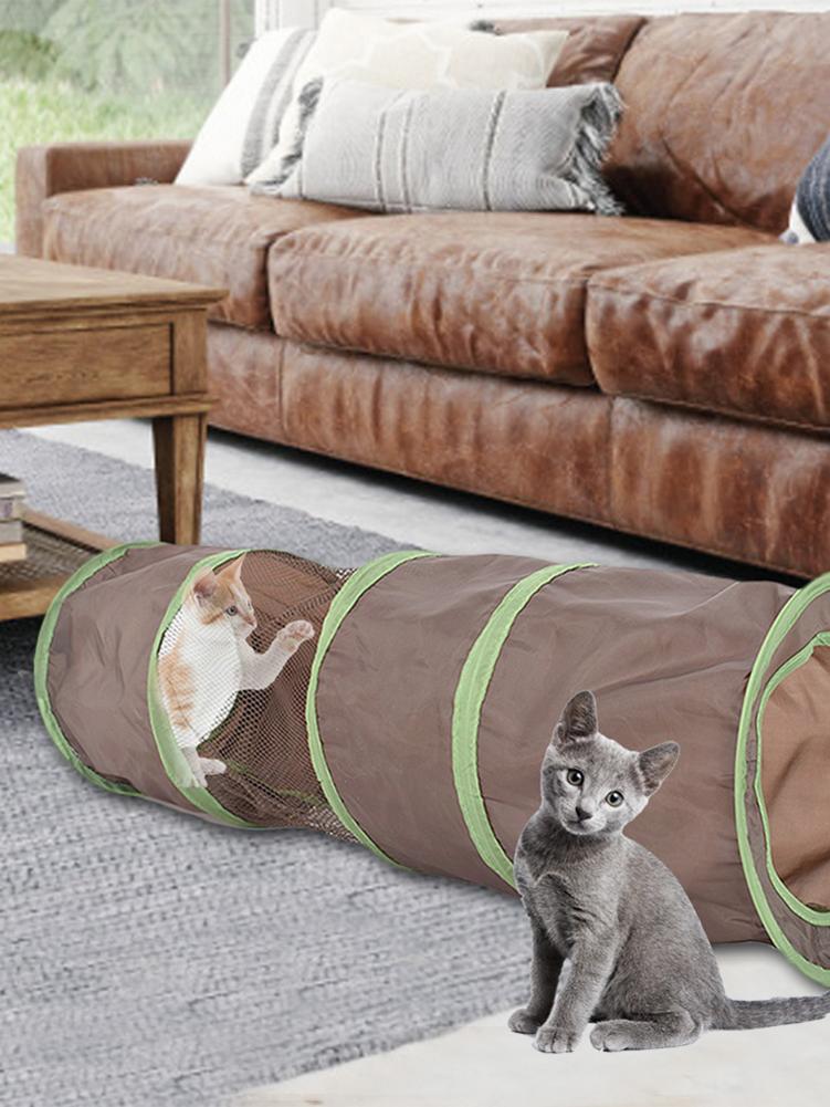 Cat Play Tunnel Polyester Mesh Steel Wire Pet Bed ... – Vicedeal