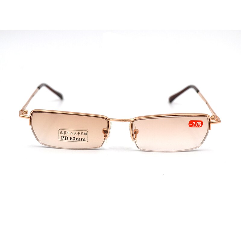 Myopia Sunglasses Metal Square Semirim Spectacles ... – Grandado