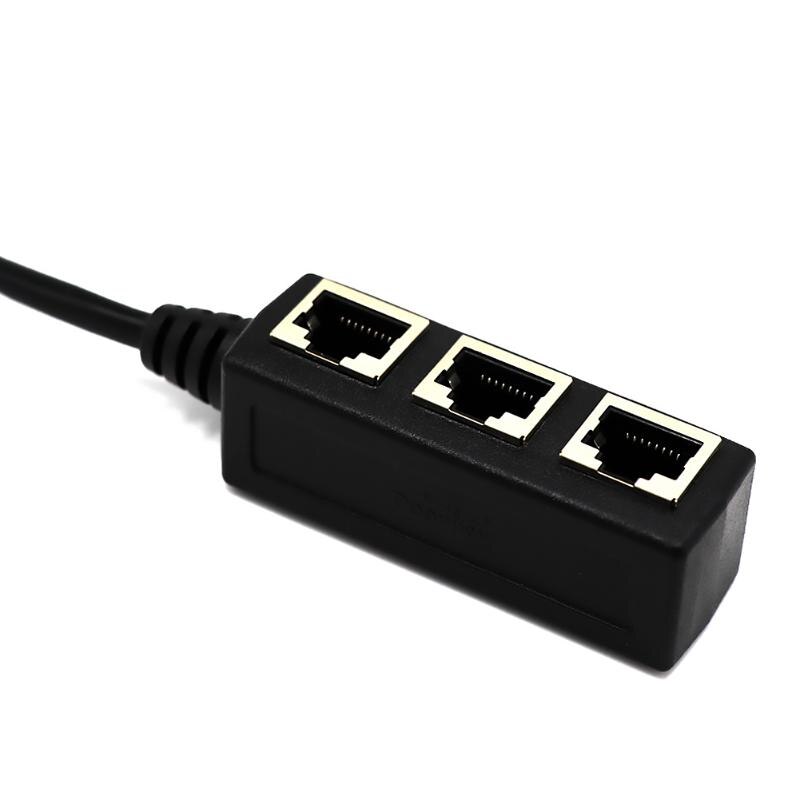 LAN Ethernet Network RJ45 Male to 3 Female Connect... – Grandado