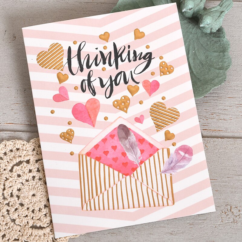 gold embossed cards handmade birthday greeting car... – Grandado