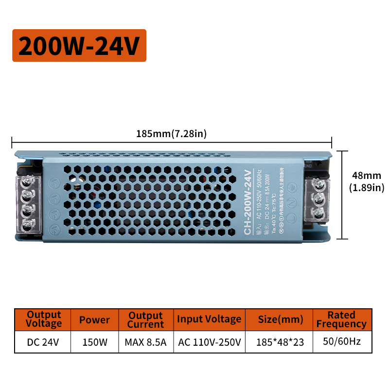 Aluminum Shell LED Lighting Transformer 12V 24V Po... – Grandado