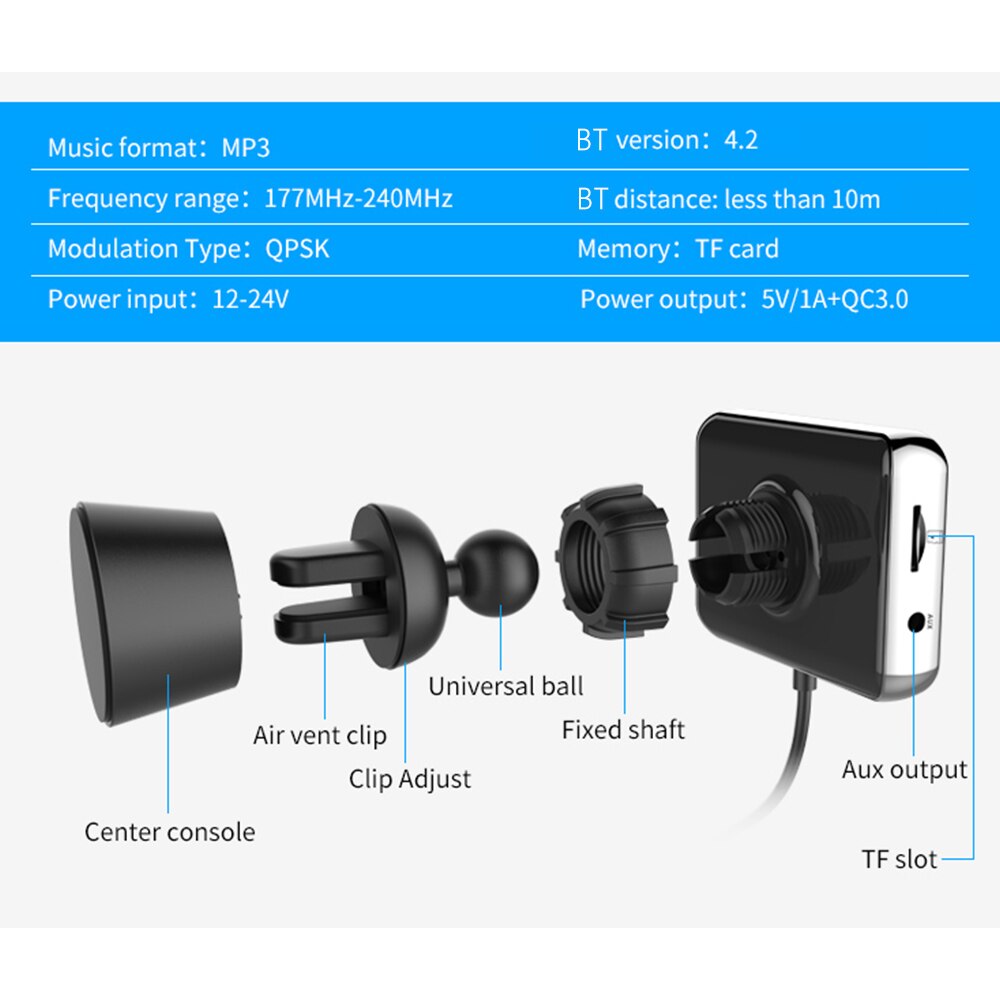Dab 002 dab digitale radio-ontvanger bt4.2 fm zen... – Vicedeal