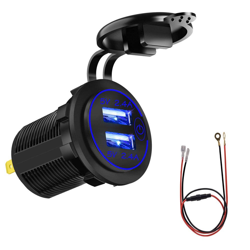 Waterdichte 12V Dual Usb Stopcontact 2.4A Oplader ... – Vicedeal