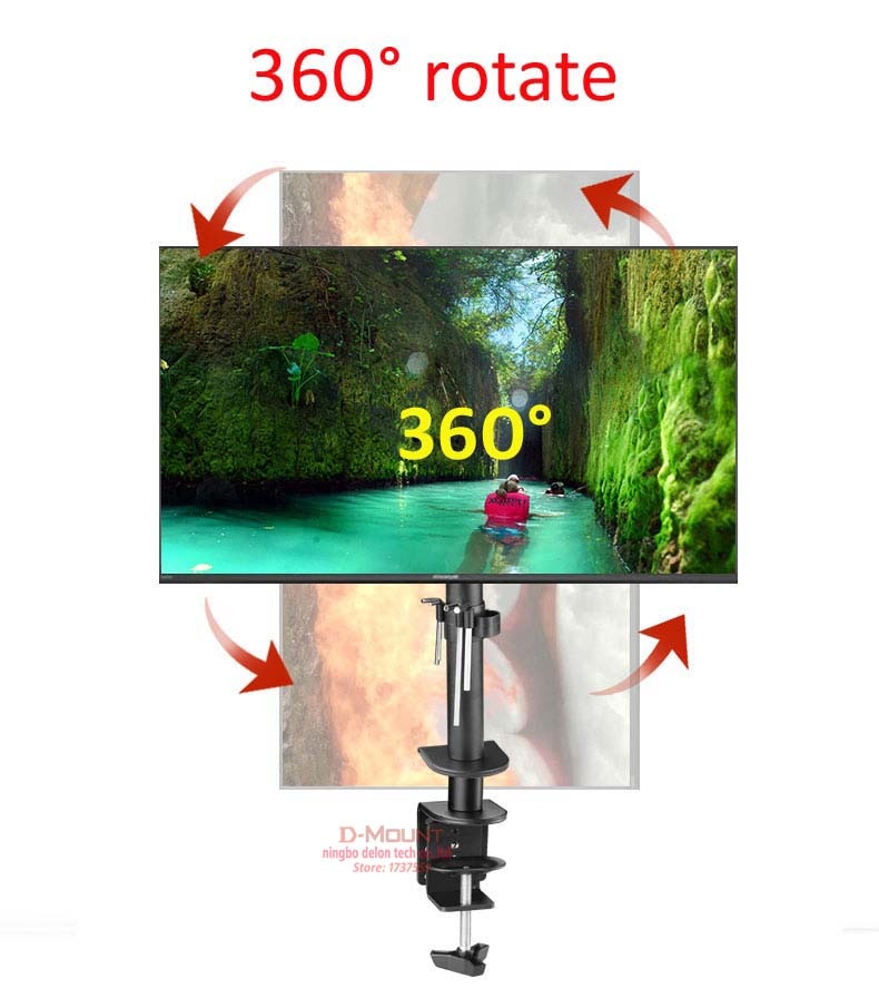 DL-M051 full motion rotate grommet clamp base stee... – Grandado