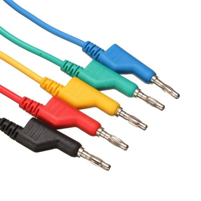 5Pcs 1M 4mm Silicone Banana Plug to Crocodile Alli... – Grandado