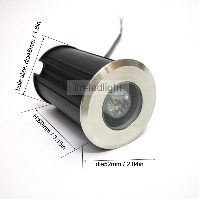 Stainless Steel floor light 1W dia52mm IP68 waterp... – Vicedeal