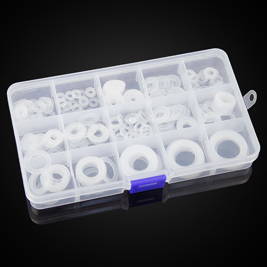 250 Stuks Wit Nylon Plastic Ring Platte Pakking Ri... – Vicedeal