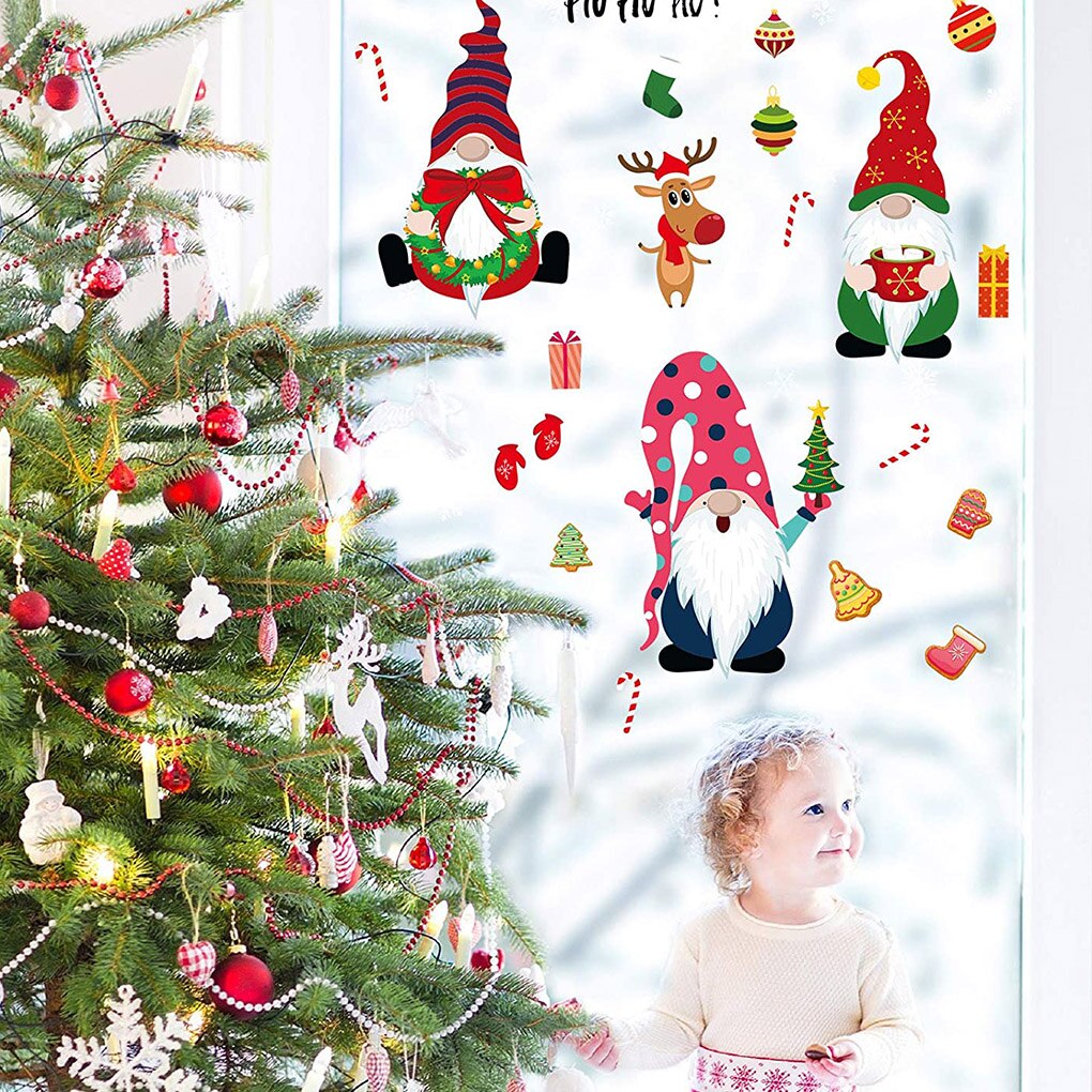 Christmas Sticker Santa Elf PVC Static Sticker Hom... – Grandado