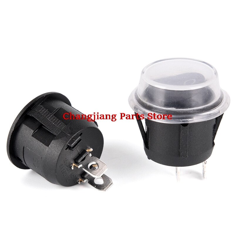 1Pcs Ronde Zwarte 2 Pin Spst On-Off Rocker Boot 12... – Grandado