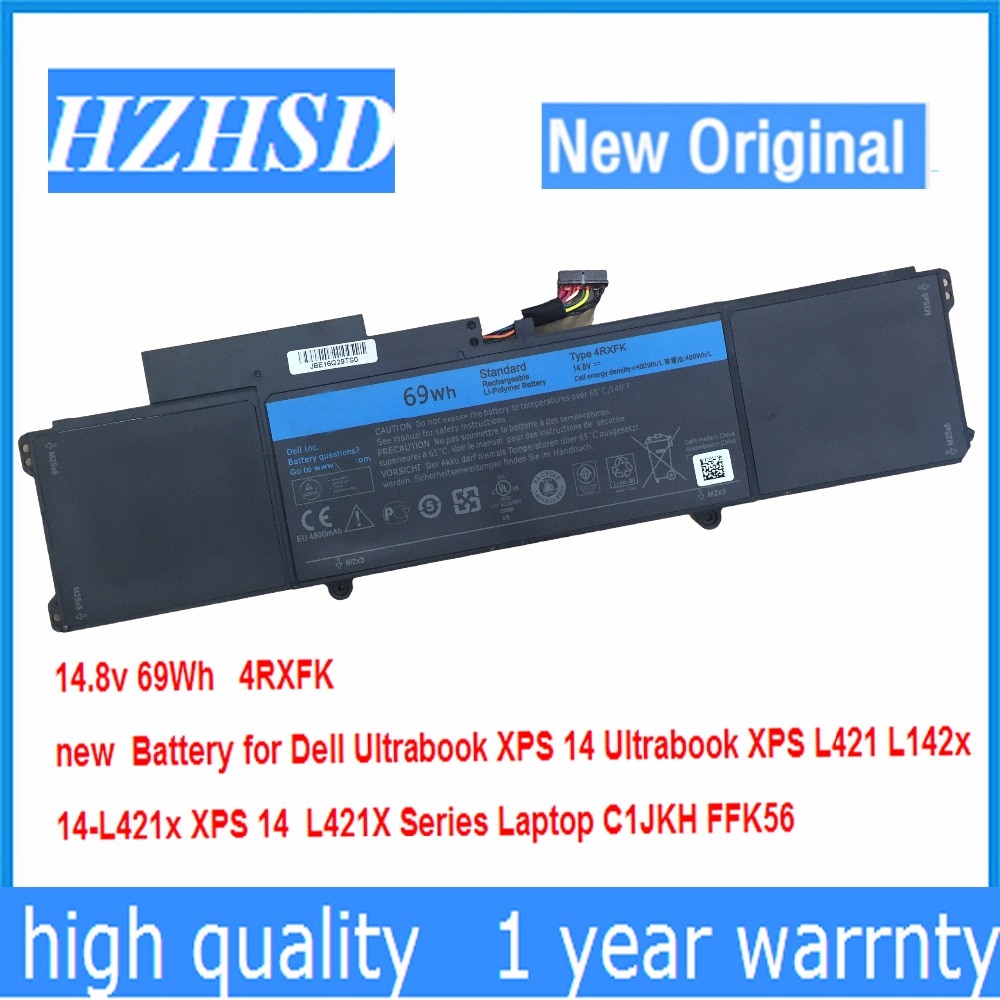 14.8v 69Wh Original 4RXFK Battery for Dell XPS 14 ... – Grandado