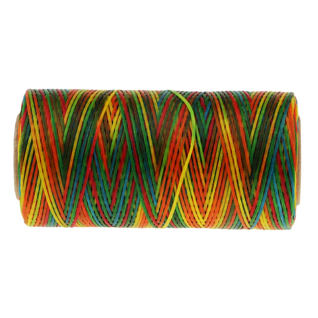 2Pcs 1mm Coloful Rainbow Waxed Thread Flat Cord Th... – Grandado