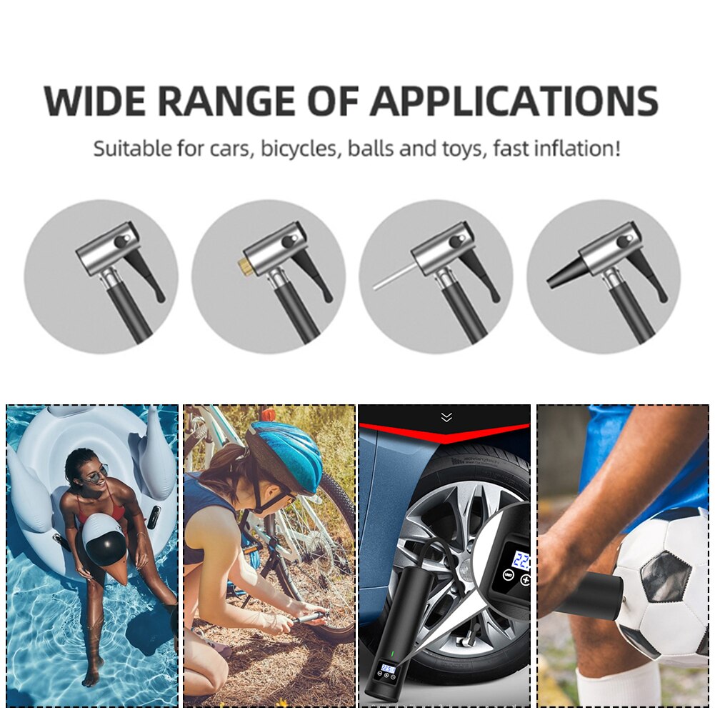 Car Air Pump 2000mA Lithium-ion Battery Rechargeab... – Grandado